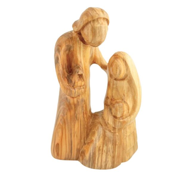Modern Holy Family with Light Exquisite Olive Wood Art from Bethlehem ...